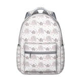Elephant Print Backpack - Stylish Waterproof Bookbag for School & Work ...