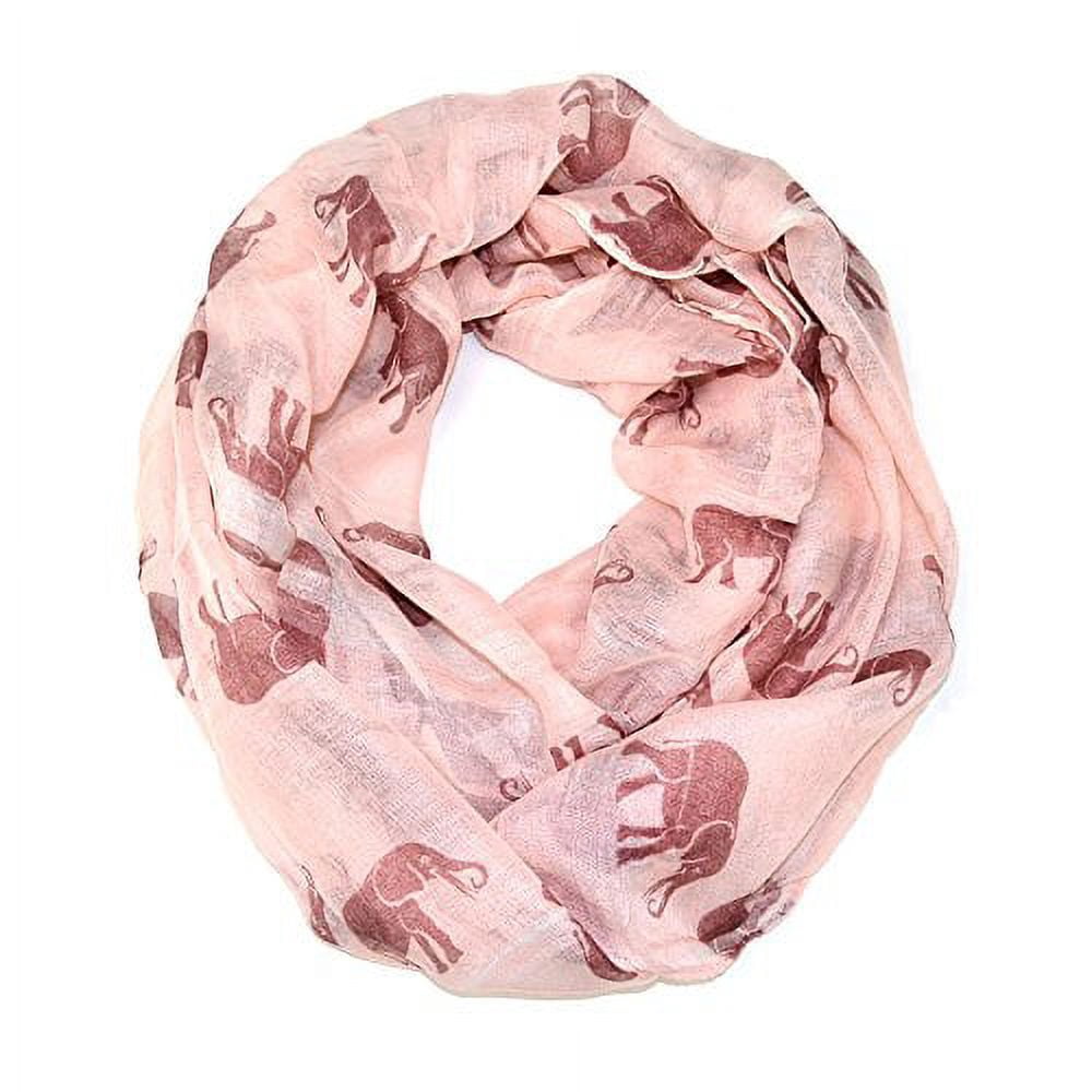 Elephant Print Infinity Scarf (Pink) - Walmart.com