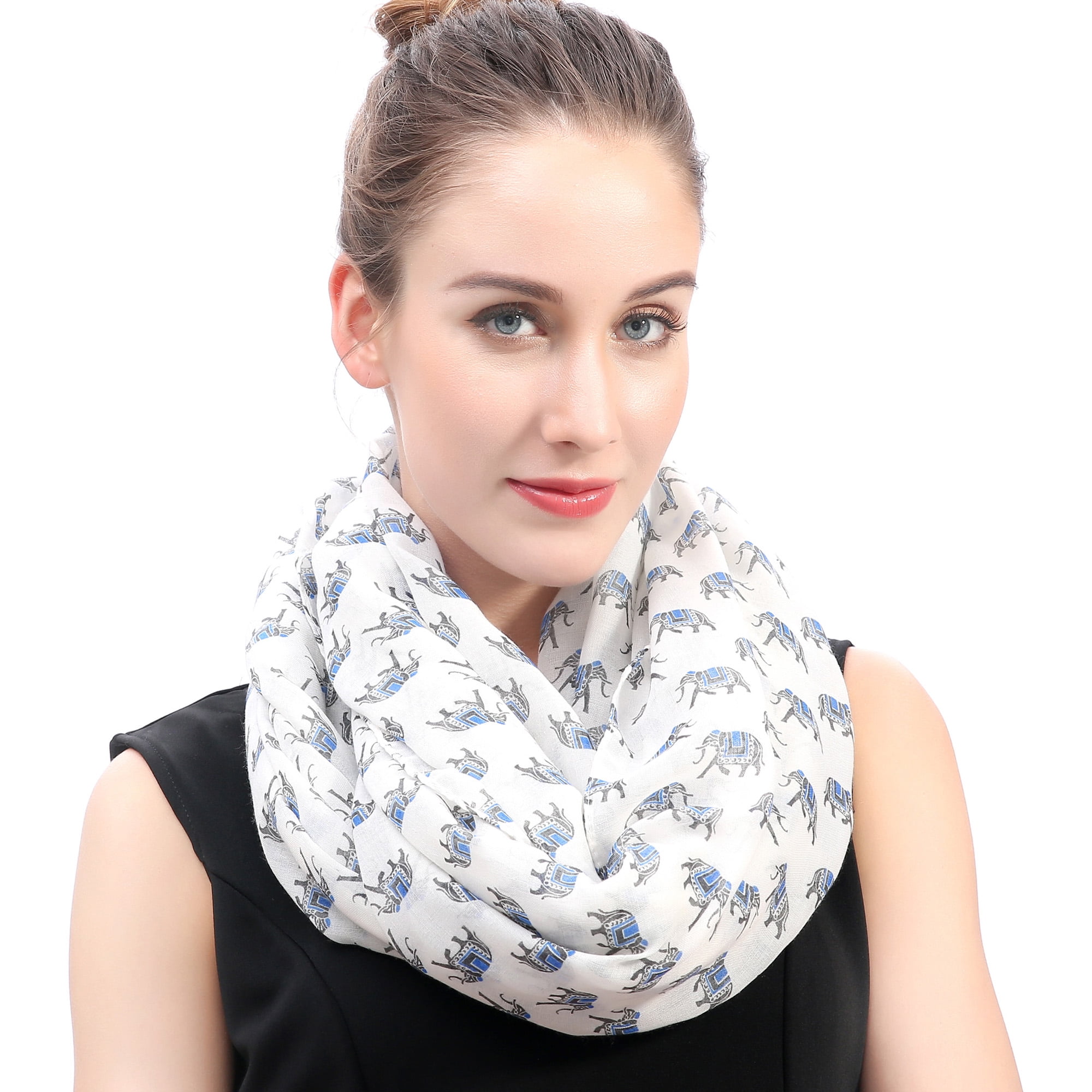 Elephant Print Infinity Scarf - Walmart.com