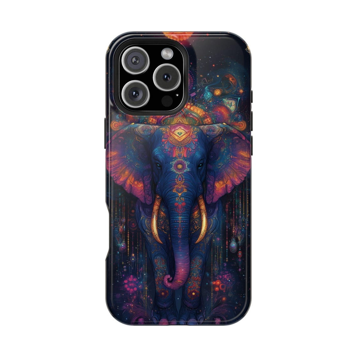 Elephant Psychedelic Cosmic Fractal Kaleidoscope Art Phone Case for ...