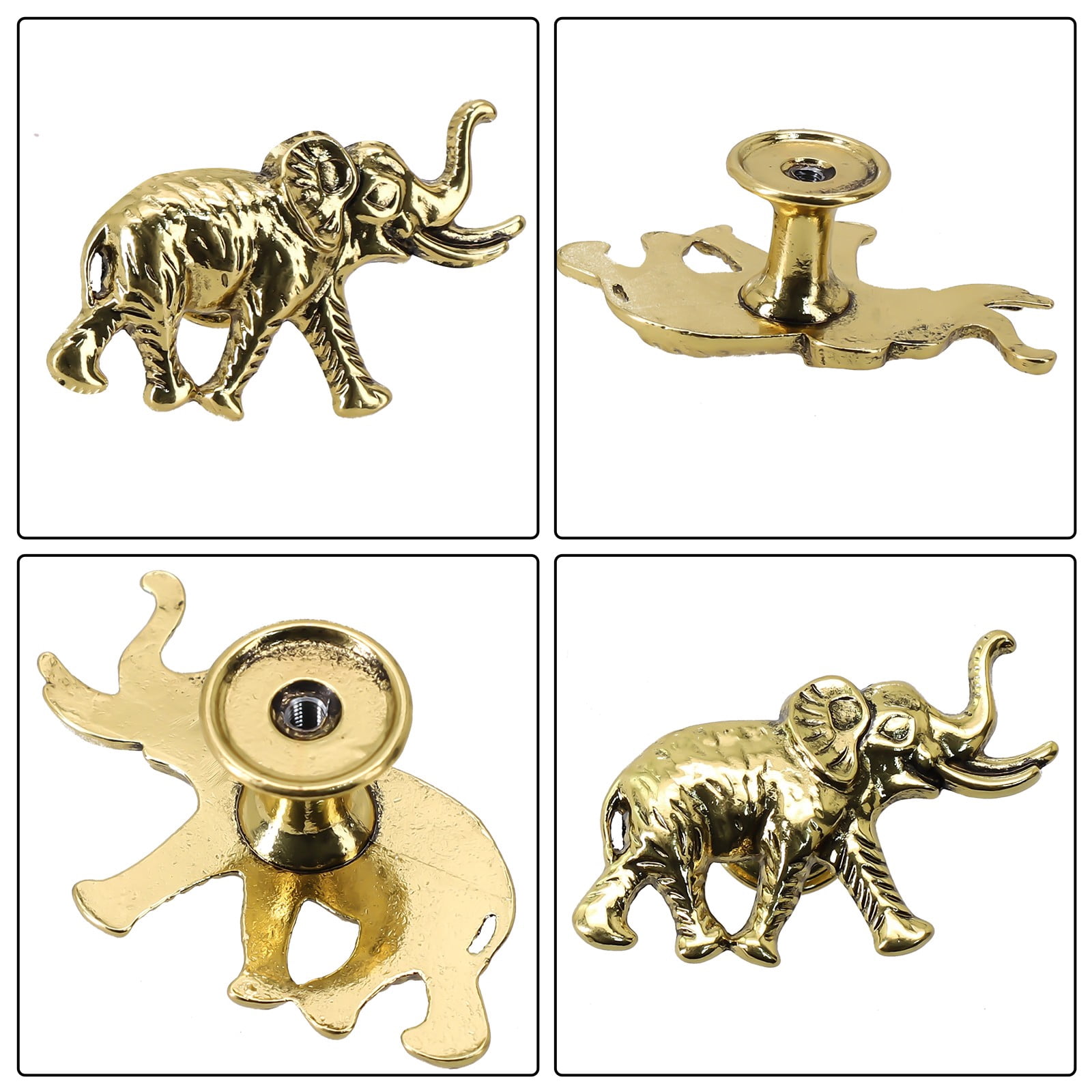 Elephant Shape Handle Vintage Wardrobe Knob Zinc Alloy Furniture Door ...