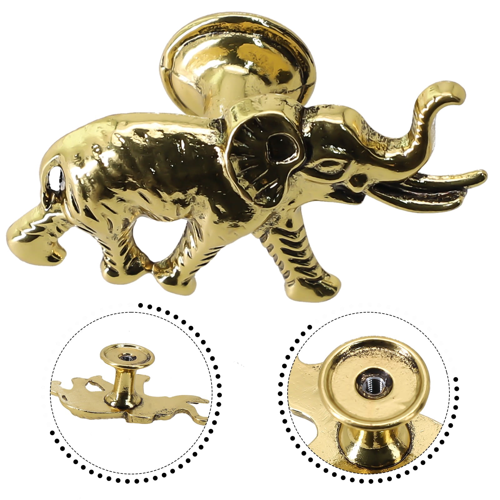 Elephant Shape Handle Vintage Wardrobe Knob Zinc Alloy Furniture Door ...