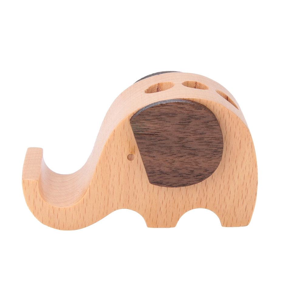 Elephant-Shaped Pen Holder and Cell Phone Stand - Desk Decor with ...