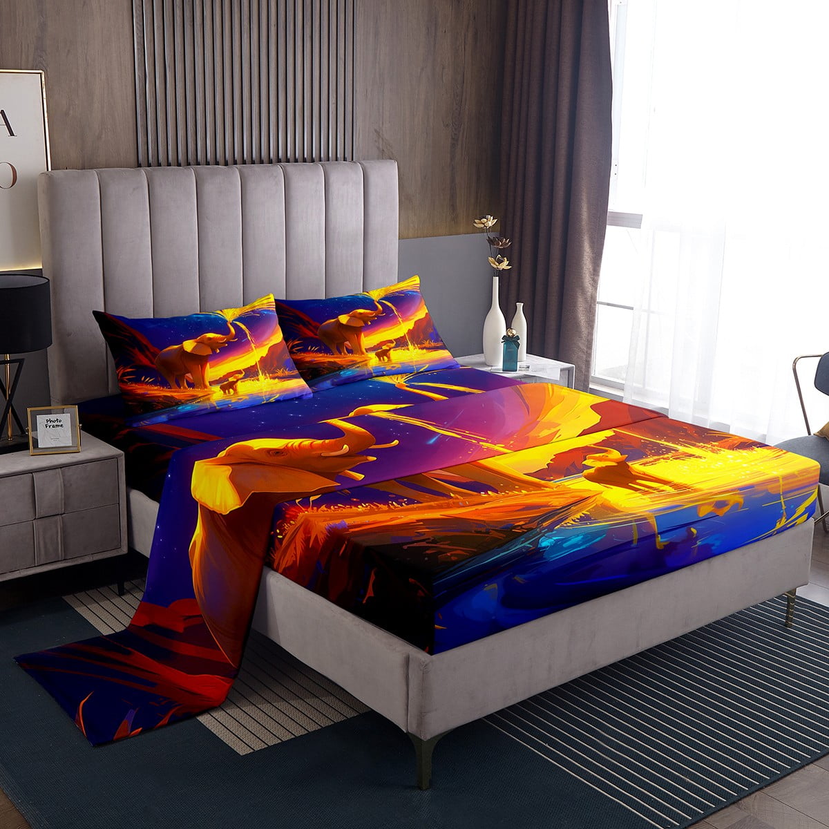 Elephant Sheets King for Adult Women Girls Western Rustic Farmstyle Bed ...