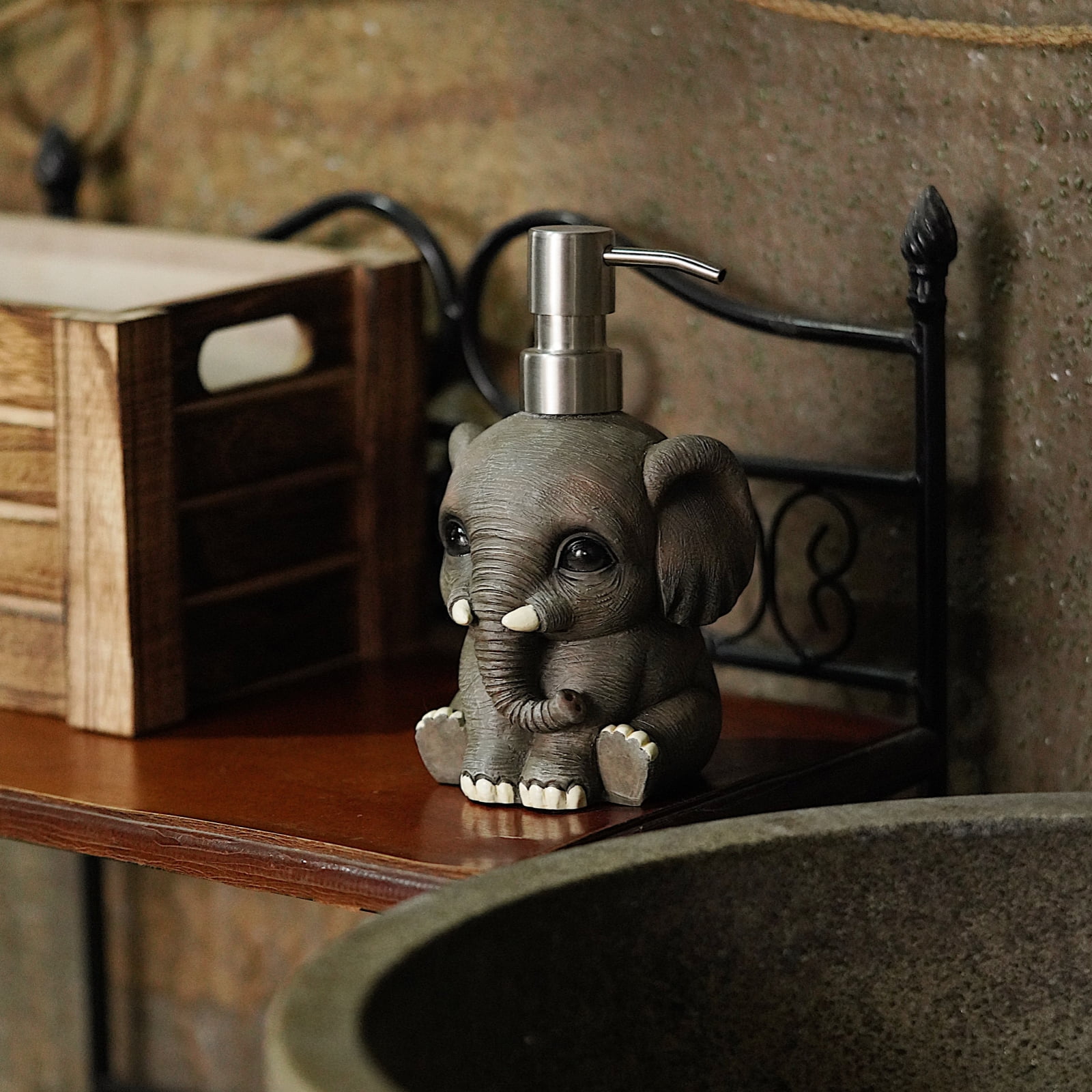 Elephant Soap Dispenser with Stainless Steel Rust Proof Pump ...