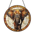 Elephant Stained Glass Style Suncatcher – Jungle Window Decor - Walmart.com