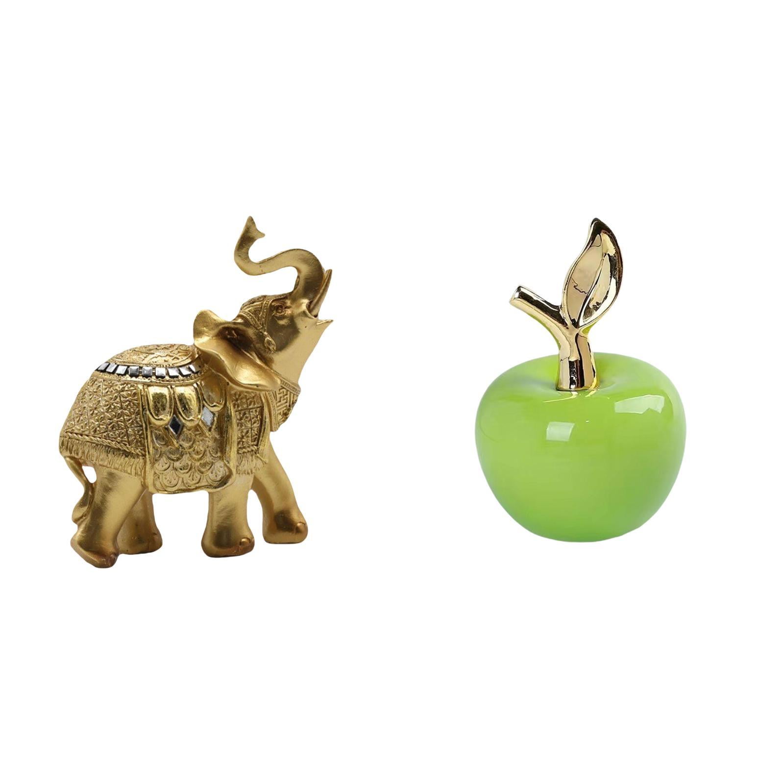 Elephant Statue Figurine Ornament Resin Craft Artistic Design for Home ...