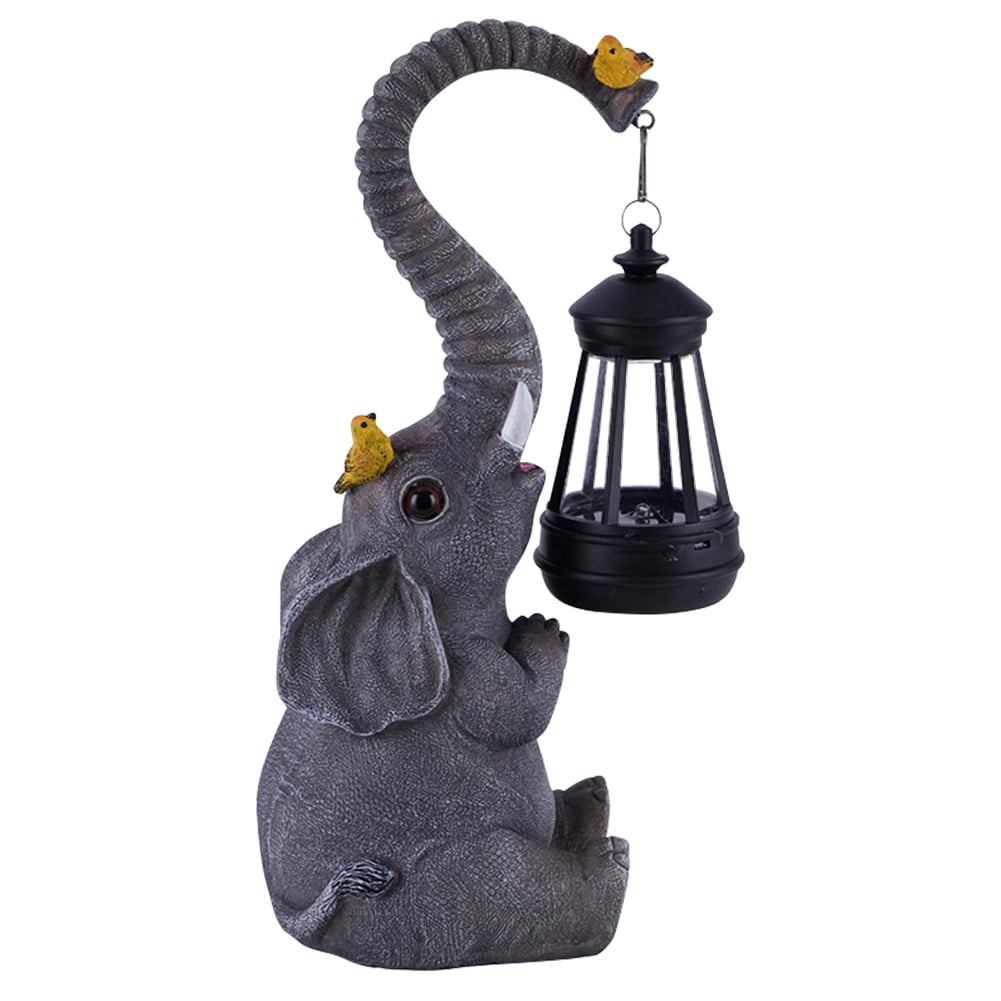 Elephant Statue Lamp Under $25 WLIZJ Solar Powered Cute Elephant ...