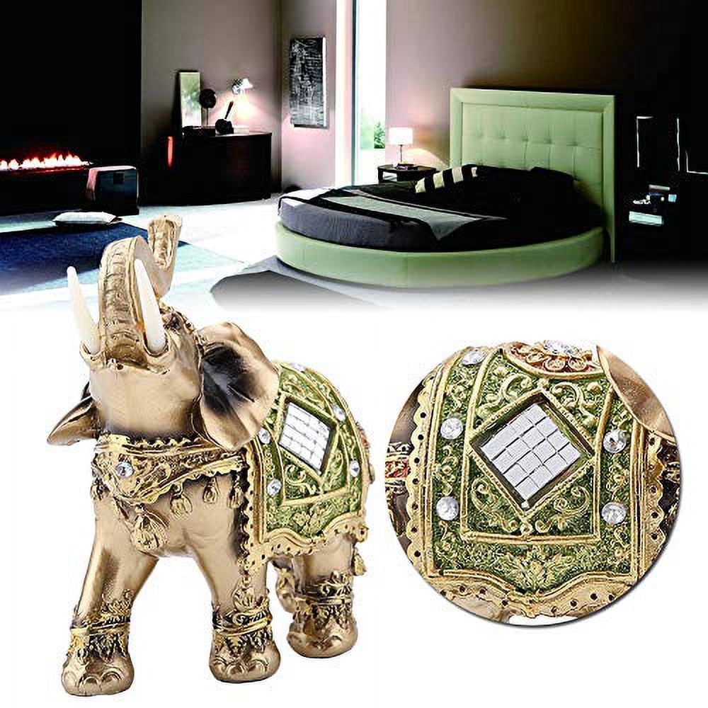 Elephant Statue,Lucky Feng Shui Green Elephant Statue Sculpture Wealth ...