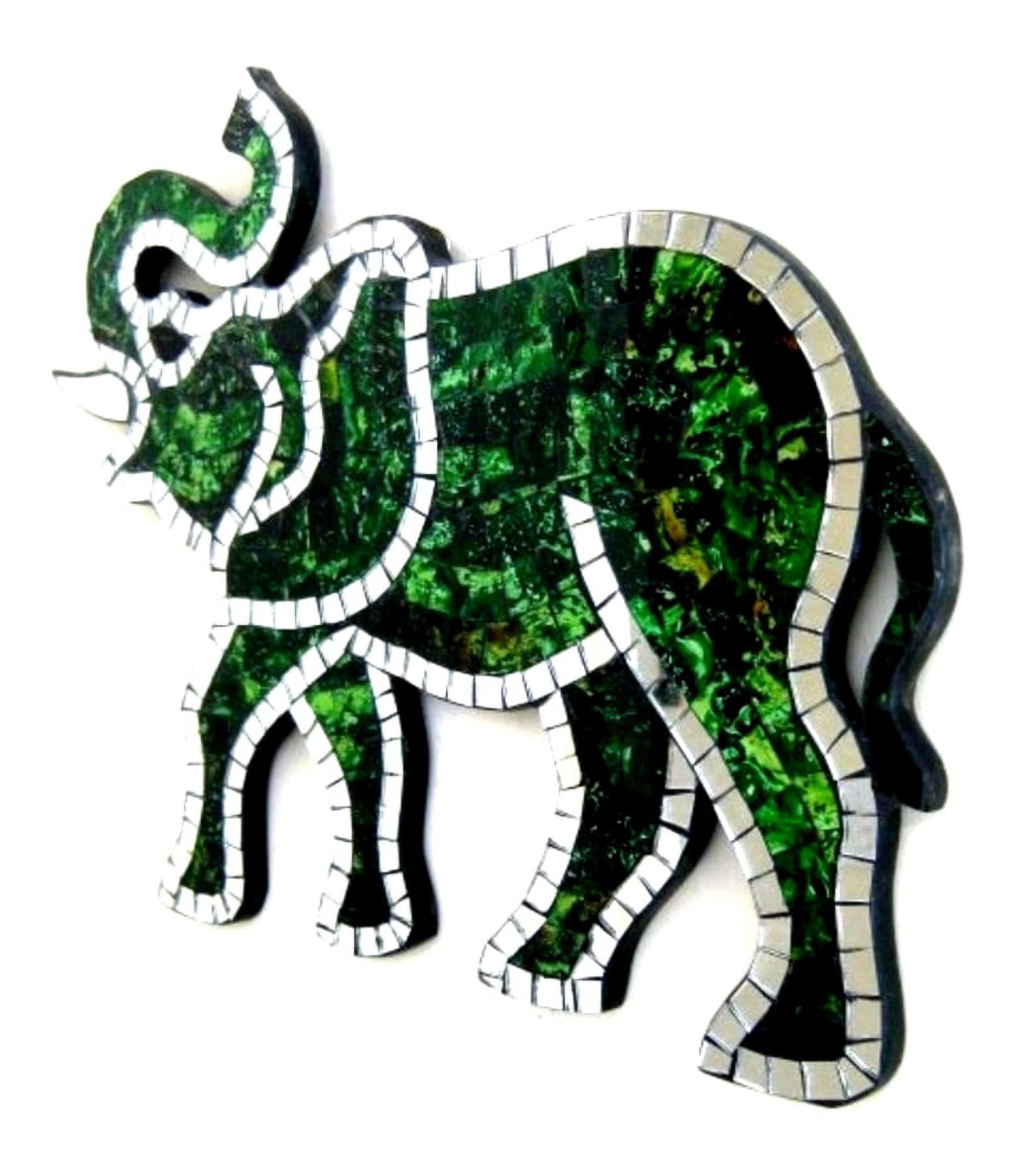 Elephant Statue Wall Hanging Decor Mosaic Mirror Elephant Statue Good ...