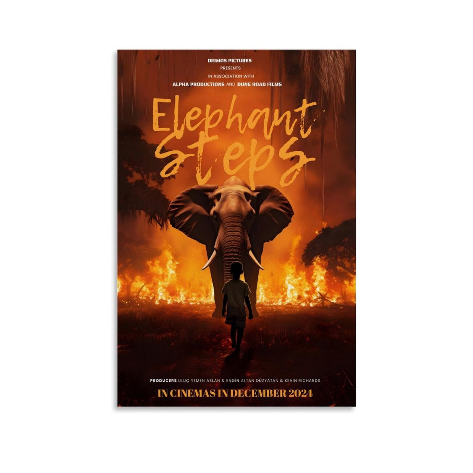 Elephant Steps 2024 Movies Poster Canvas Wall Art Painting Living Room ...