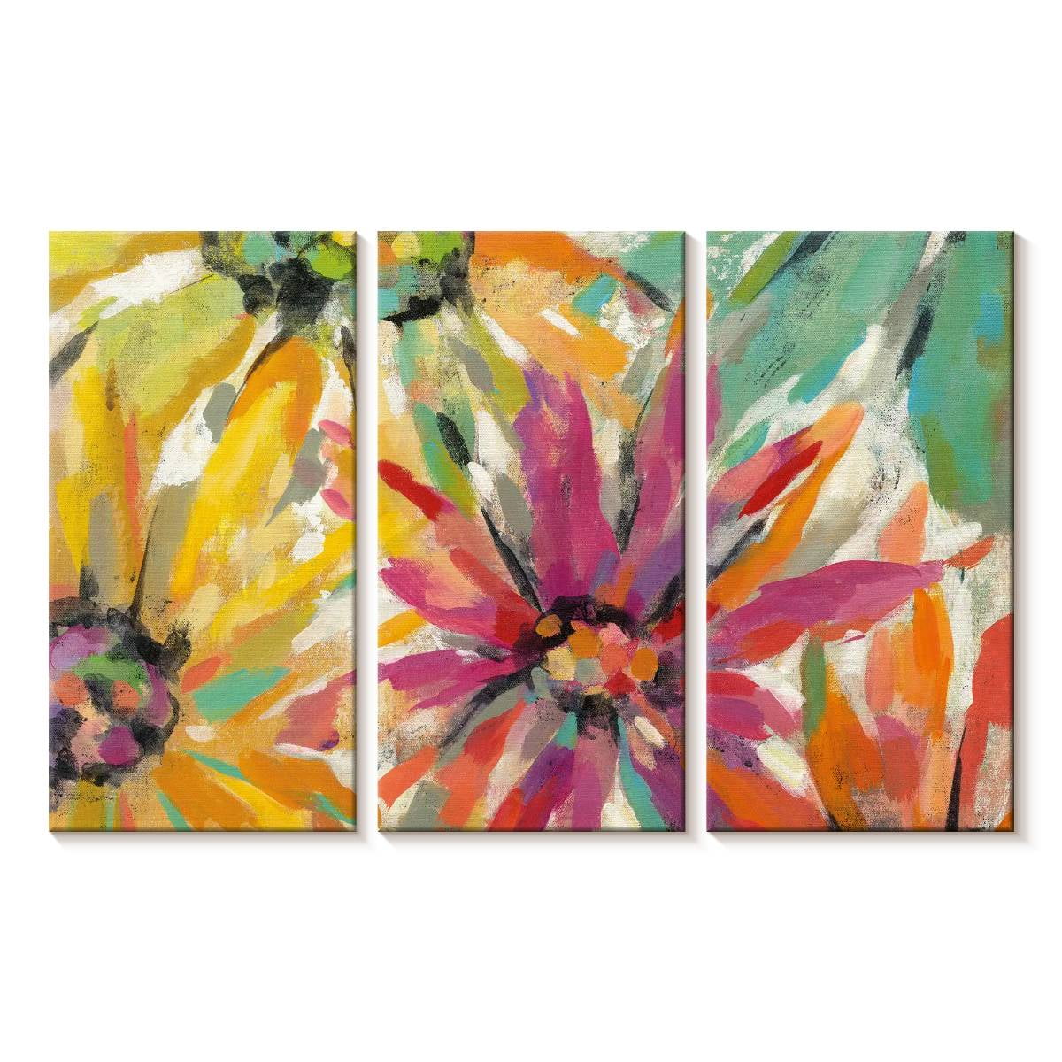 Elephant Stock Abstracted Petals Ii Wall Art - Horizontal Multi Panel ...