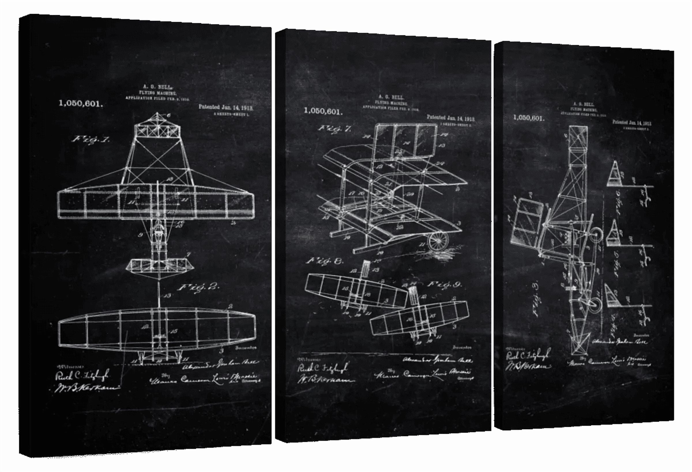 Elephant Stock Aircraft Blueprint Wall Art - Patent Multi Panel Canvas ...