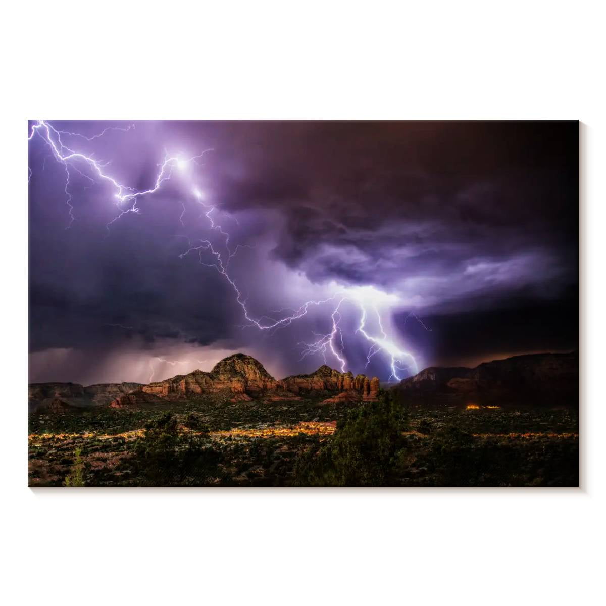 Elephant Stock Amazing Lightning Storm Over Sedona Wall Art ...