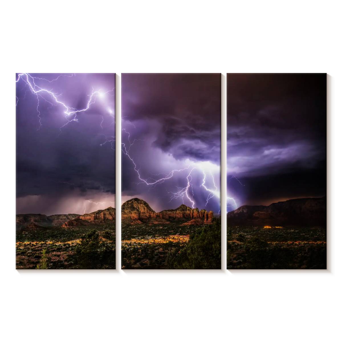 Elephant Stock Amazing Lightning Storm Over Sedona Wall Art ...