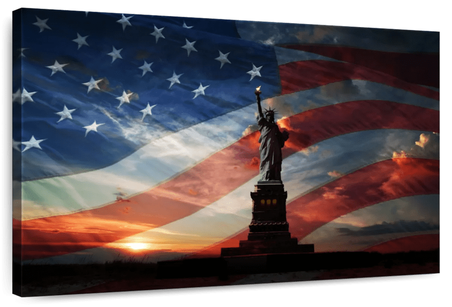 Elephant Stock American Independence Wall Art - Horizontal Canvas Wall ...