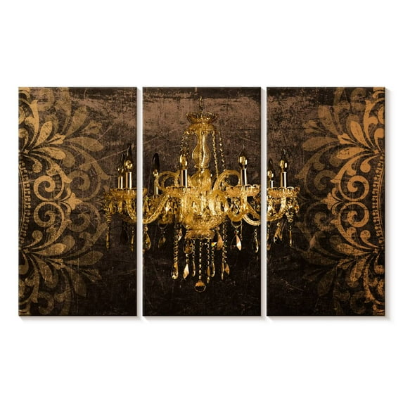 Elephant Stock Antique Chandelier Wall Art - Horizontal Multi Panel ...