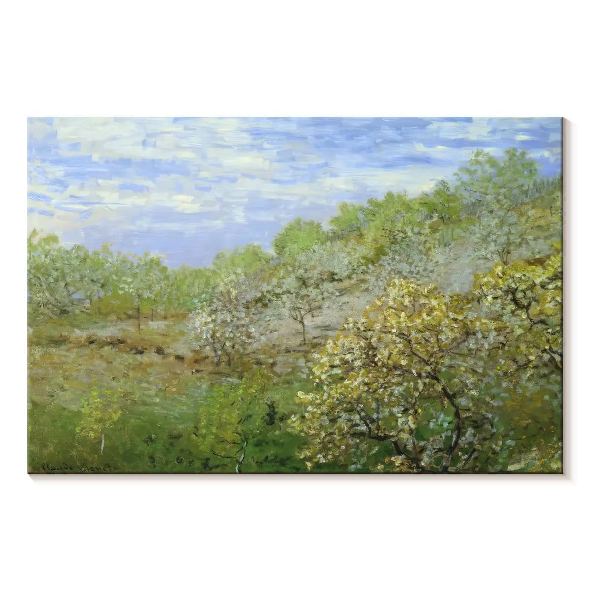 Elephant Stock Apple Trees In Bloom Wall Art - Horizontal Canvas Wall Art - Living Room Wall ...