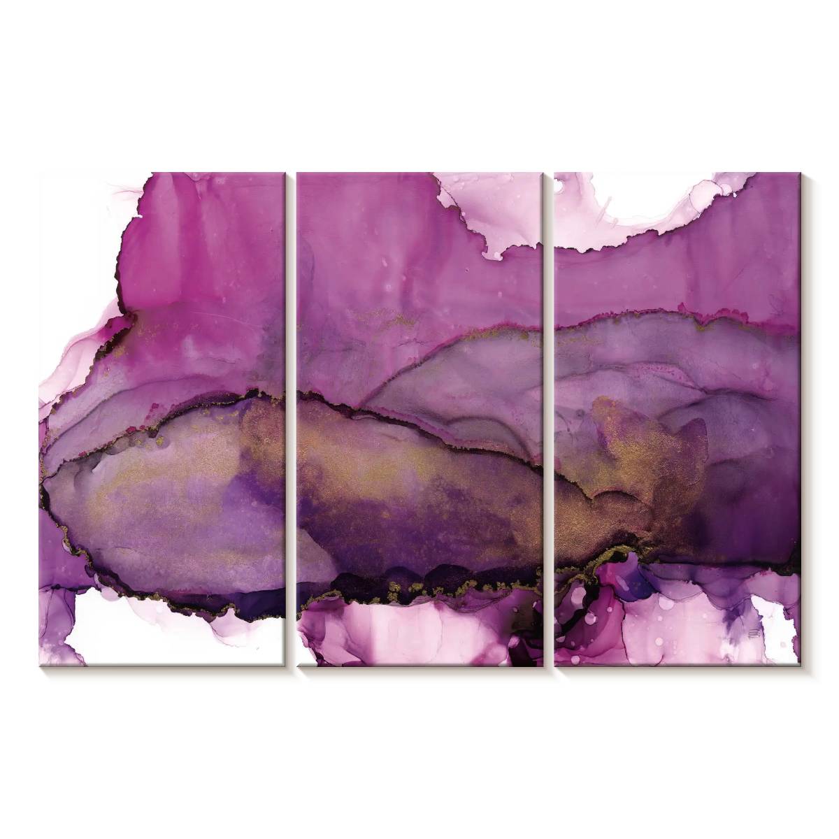 Elephant Stock Aquarelle Violet Wall Art - Horizontal Multi Panel ...