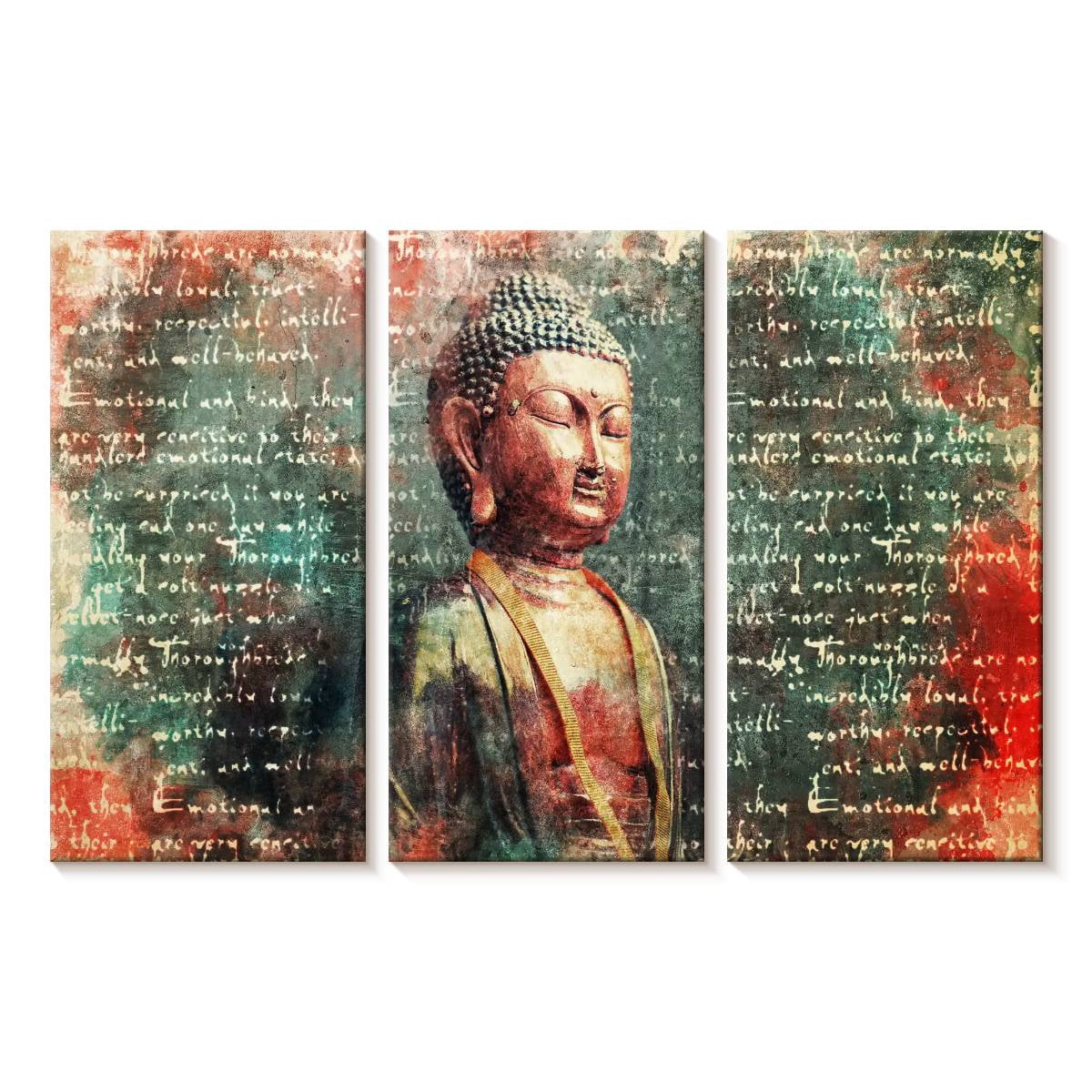 Elephant Stock Awakened Buddha Wall Art - Horizontal Multi Panel Canvas ...