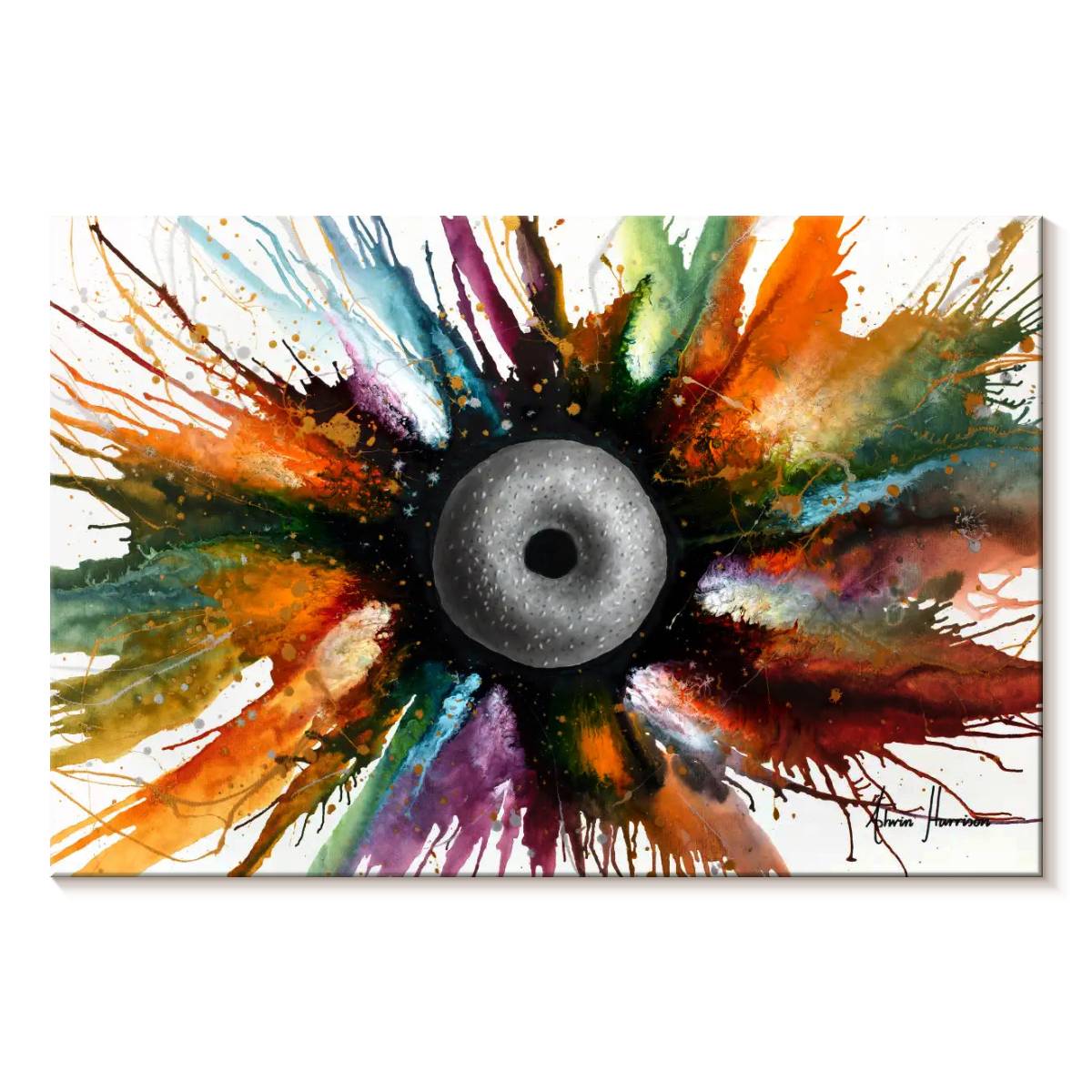Elephant Stock Bagel Wall Art - Horizontal Canvas Wall Art - Dining ...