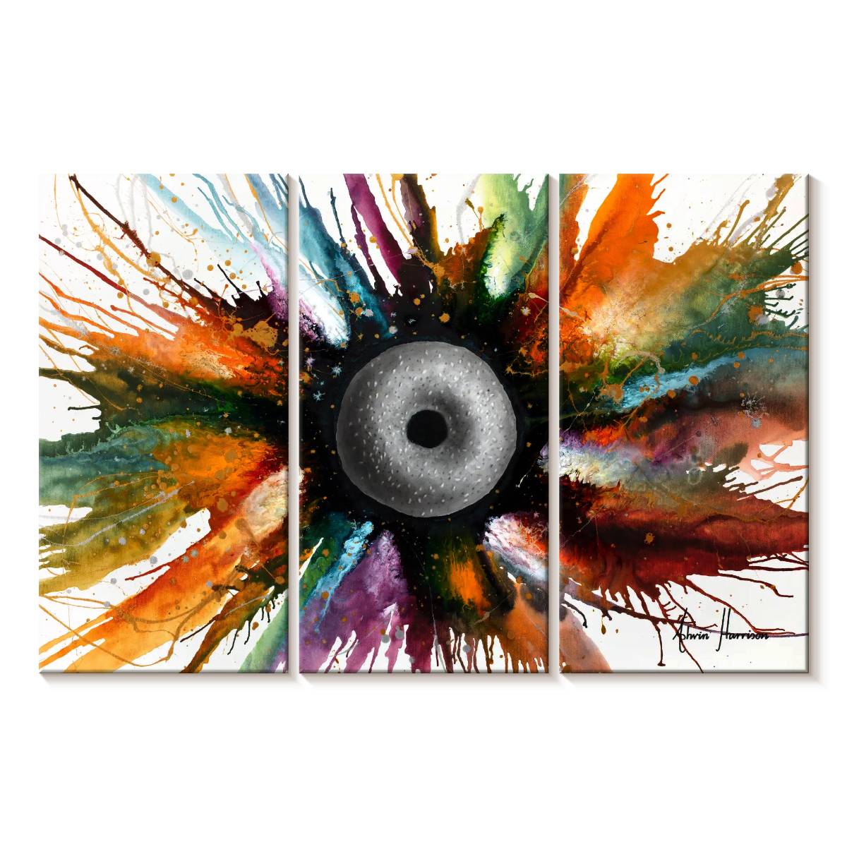 Elephant Stock Bagel Wall Art - Horizontal Multi Panel Canvas - Dining ...