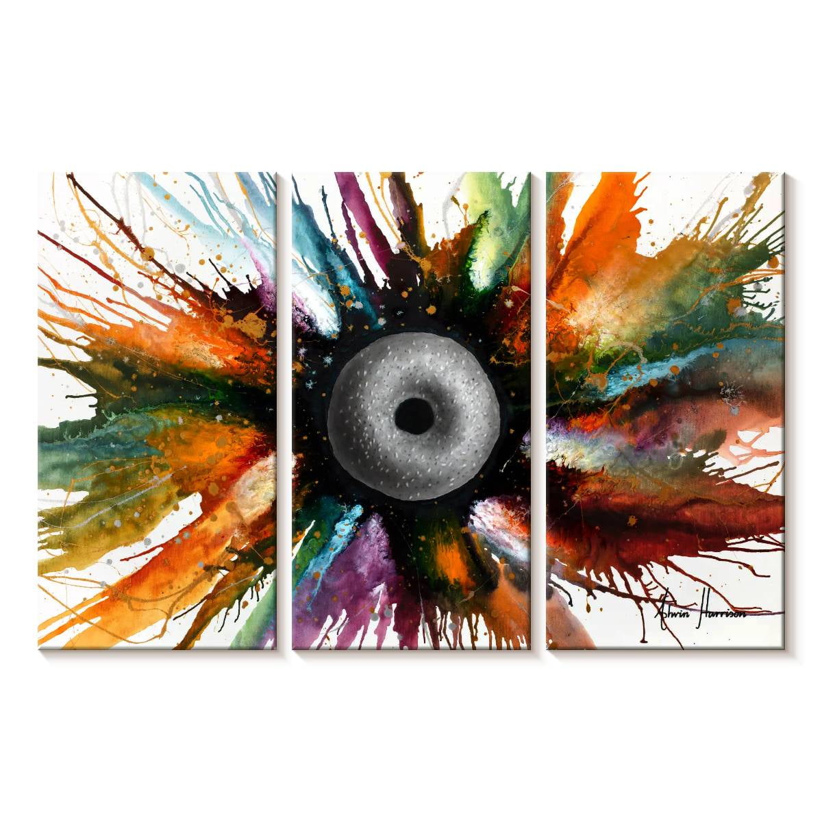 Elephant Stock Bagel Wall Art - Horizontal Multi Panel Canvas - Dining ...