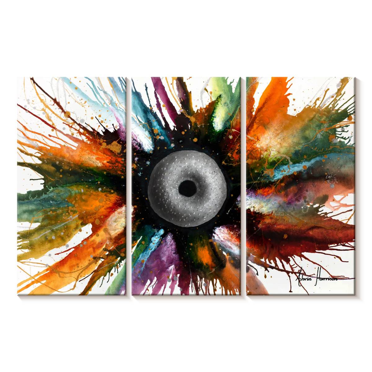 Elephant Stock Bagel Wall Art - Horizontal Multi Panel Canvas - Dining ...