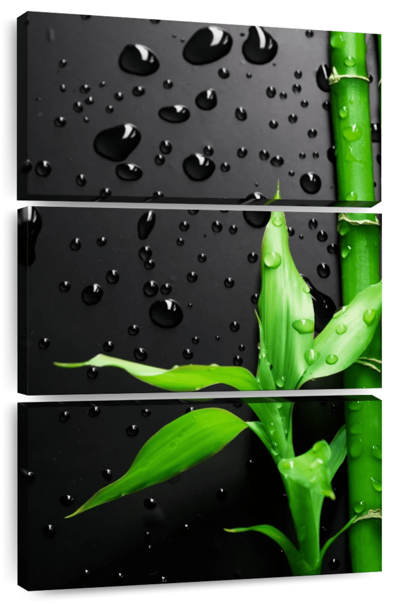 Elephant Stock Bamboo Stick Wall Art - Vertical Multi Panel Canvas ...