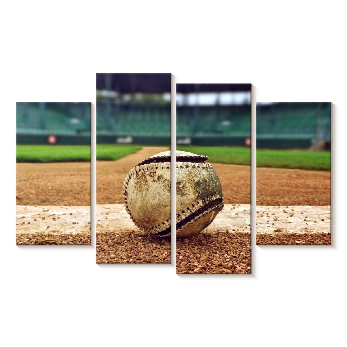 Elephant Stock Baseball In Stadium Wall Art - Horizontal Multi Panel ...