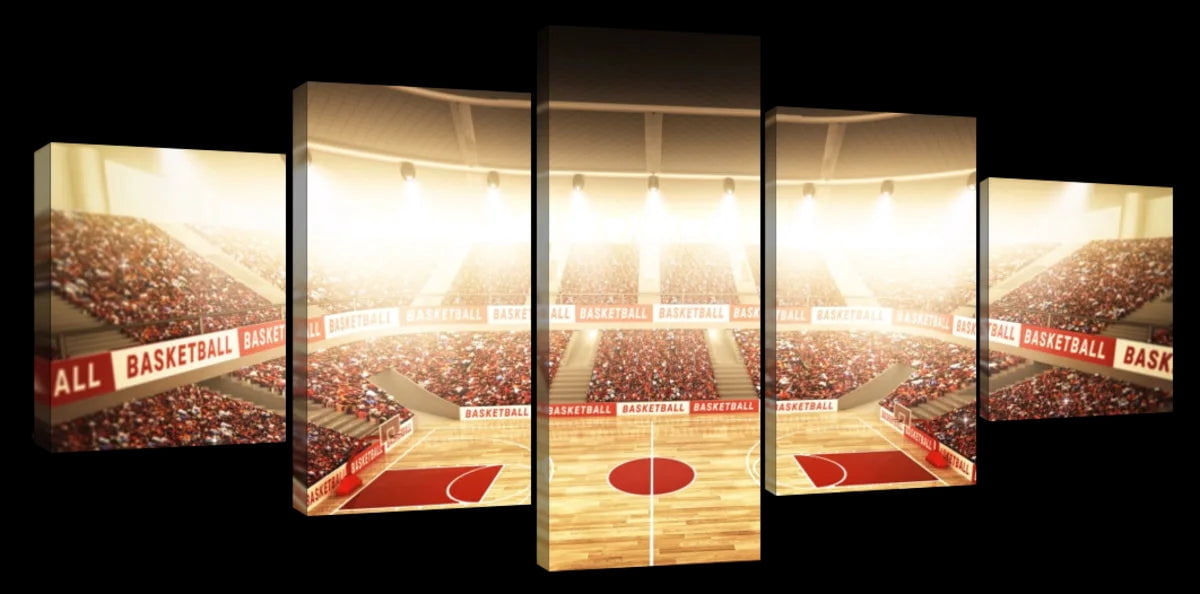 Elephant Stock Basketball Stadium Wall Art - Horizontal Multi Panel ...