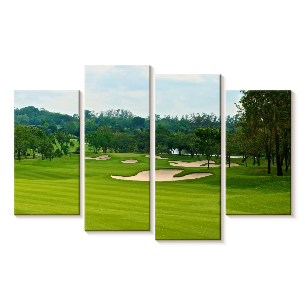 Elephant Stock Beautiful Golf Course Wall Art - Horizontal Multi Panel ...