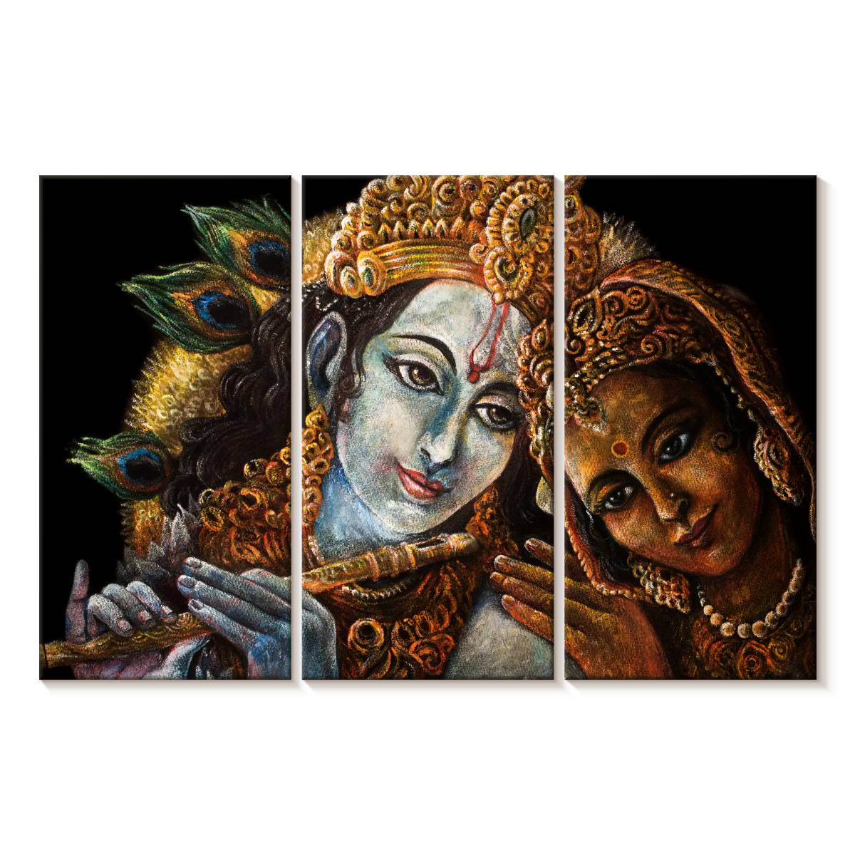 Elephant Stock Beautiful Radha Krishna Wall Art - Horizontal Multi ...