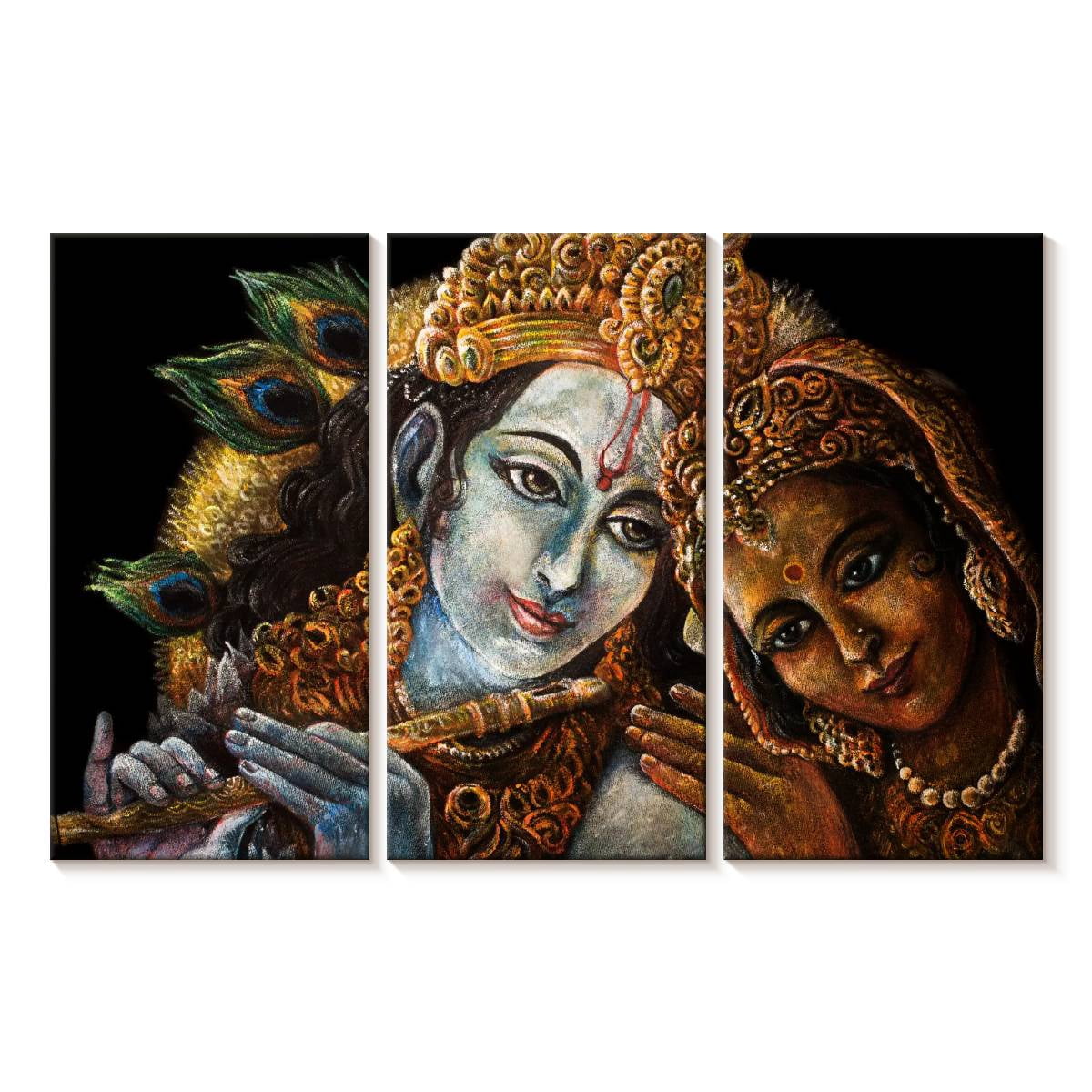 Elephant Stock Beautiful Radha Krishna Wall Art - Horizontal Multi ...