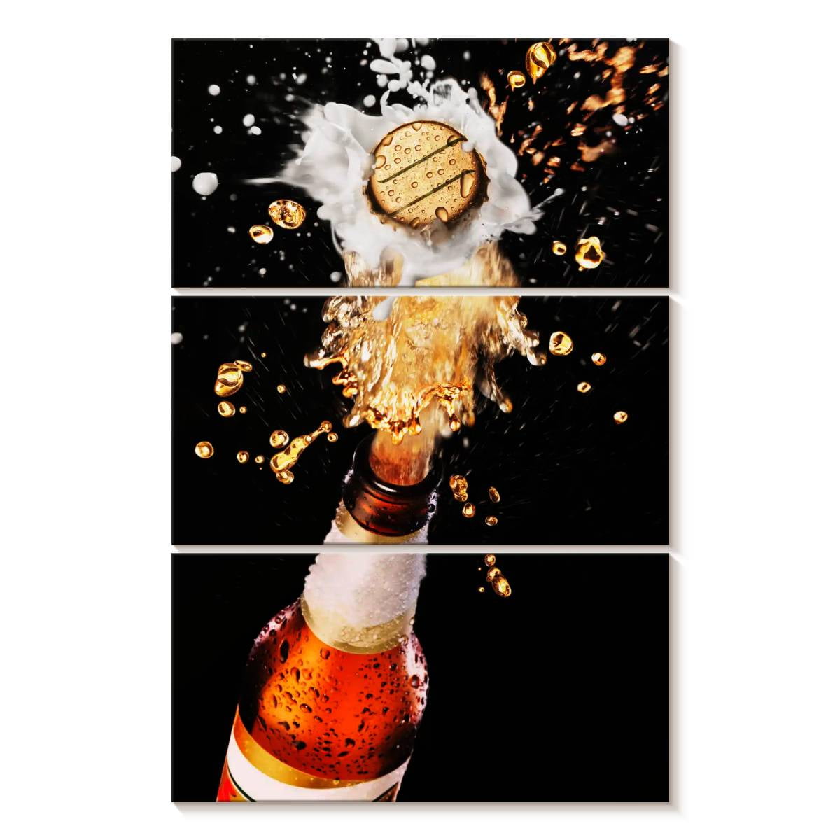 Elephant Stock Beer Bottle Cap Pop Wall Art - Vertical Multi Panel ...