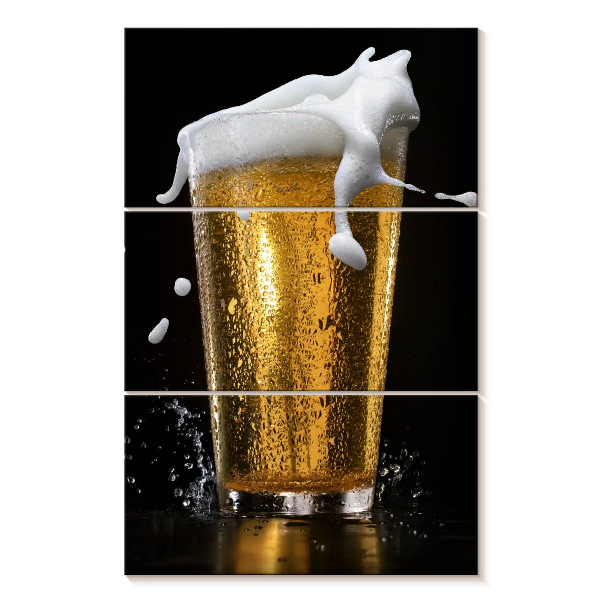 Elephant Stock Beer Foam Spill Wall Art - Vertical Multi Panel Canvas ...
