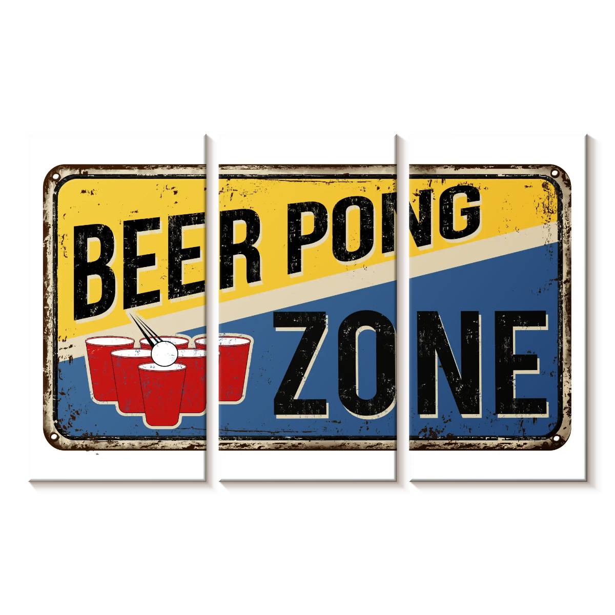 Elephant Stock Beer Pong Zone Wall Sign Wall Art - Horizontal Multi ...