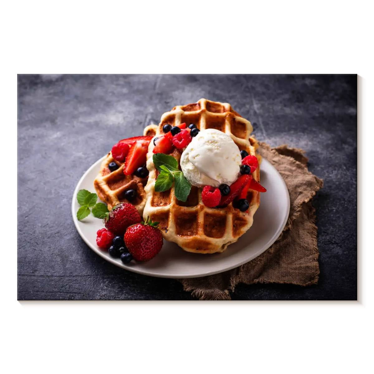 Elephant Stock Berry Belgian Waffles Wall Art - Horizontal Canvas Wall ...
