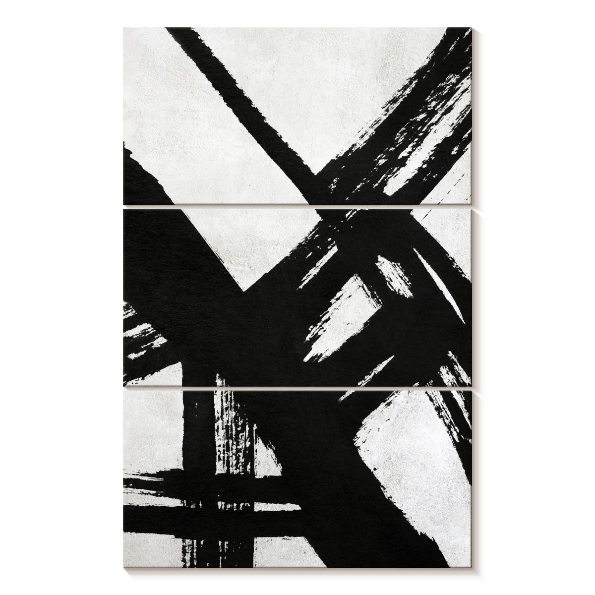 Elephant Stock Black Ink Streaks Vi Wall Art - Vertical Multi Panel ...