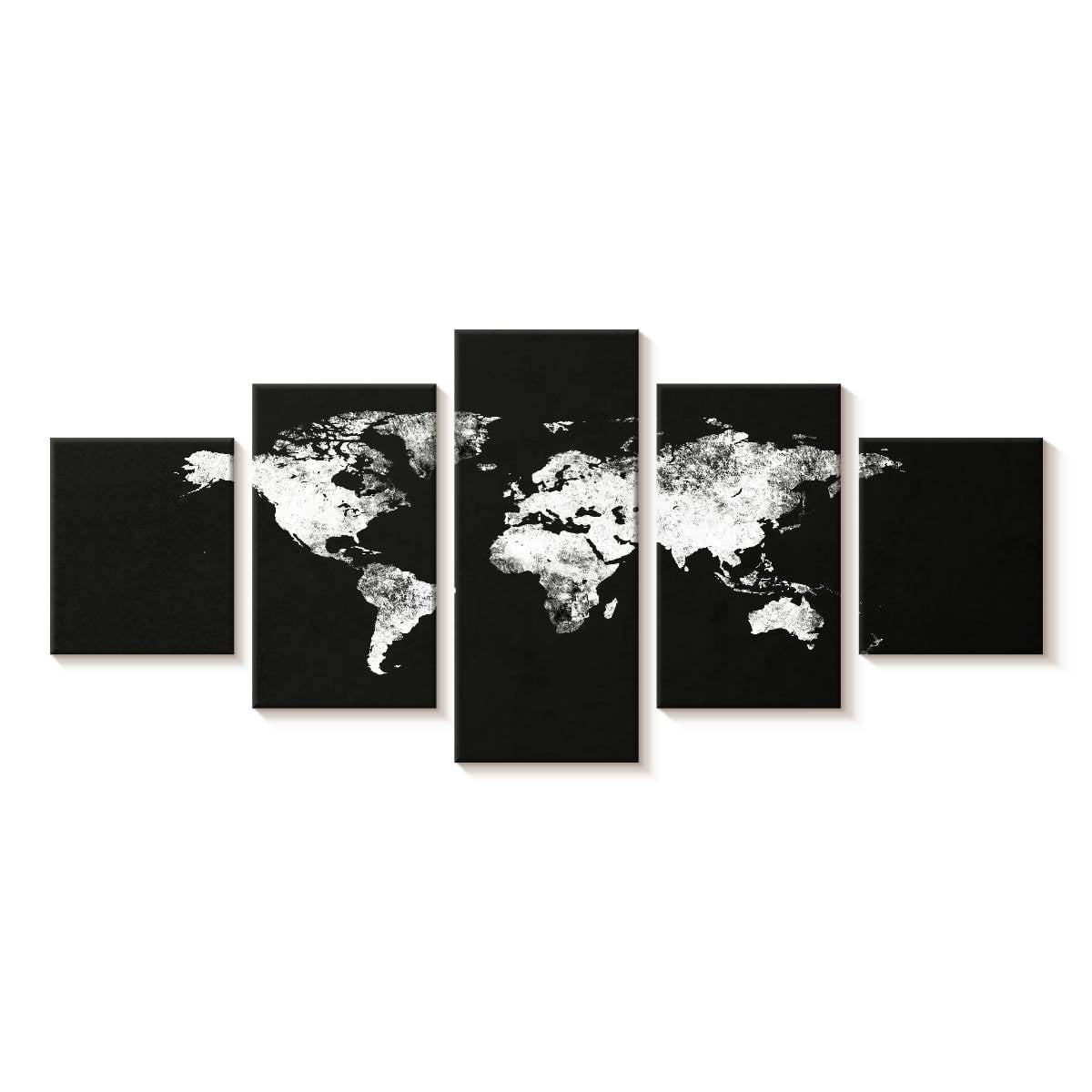 Elephant Stock Black And White Map Wall Art - Horizontal Multi Panel ...