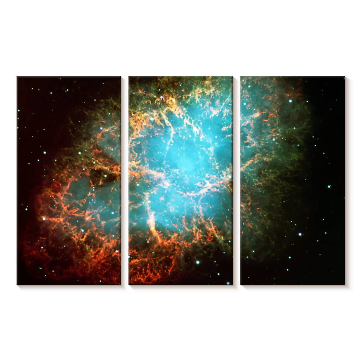 Elephant Stock Blazing Crab Nebula Wall Art - Horizontal Multi Panel ...