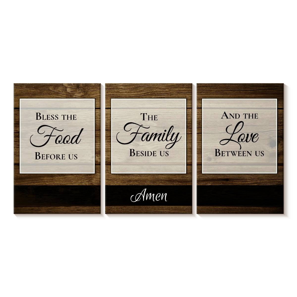 Elephant Stock Bless The Food Family And Love I Wall Sign Wall Art ...