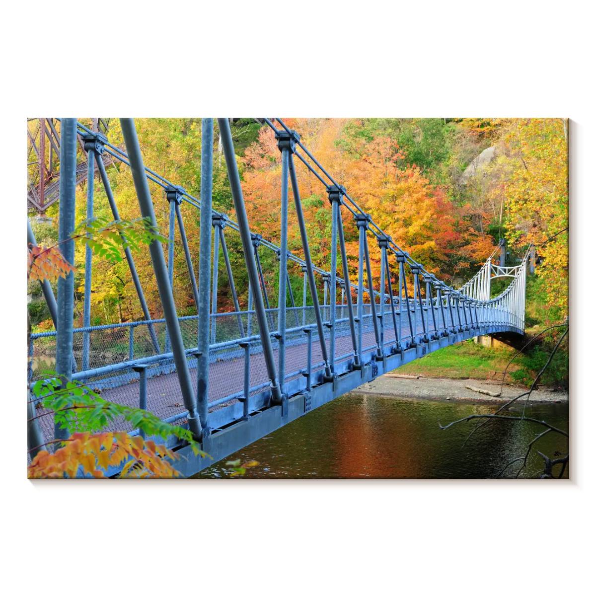 Elephant Stock Blue Bear Mountain Bridge Wall Art - Horizontal Canvas ...