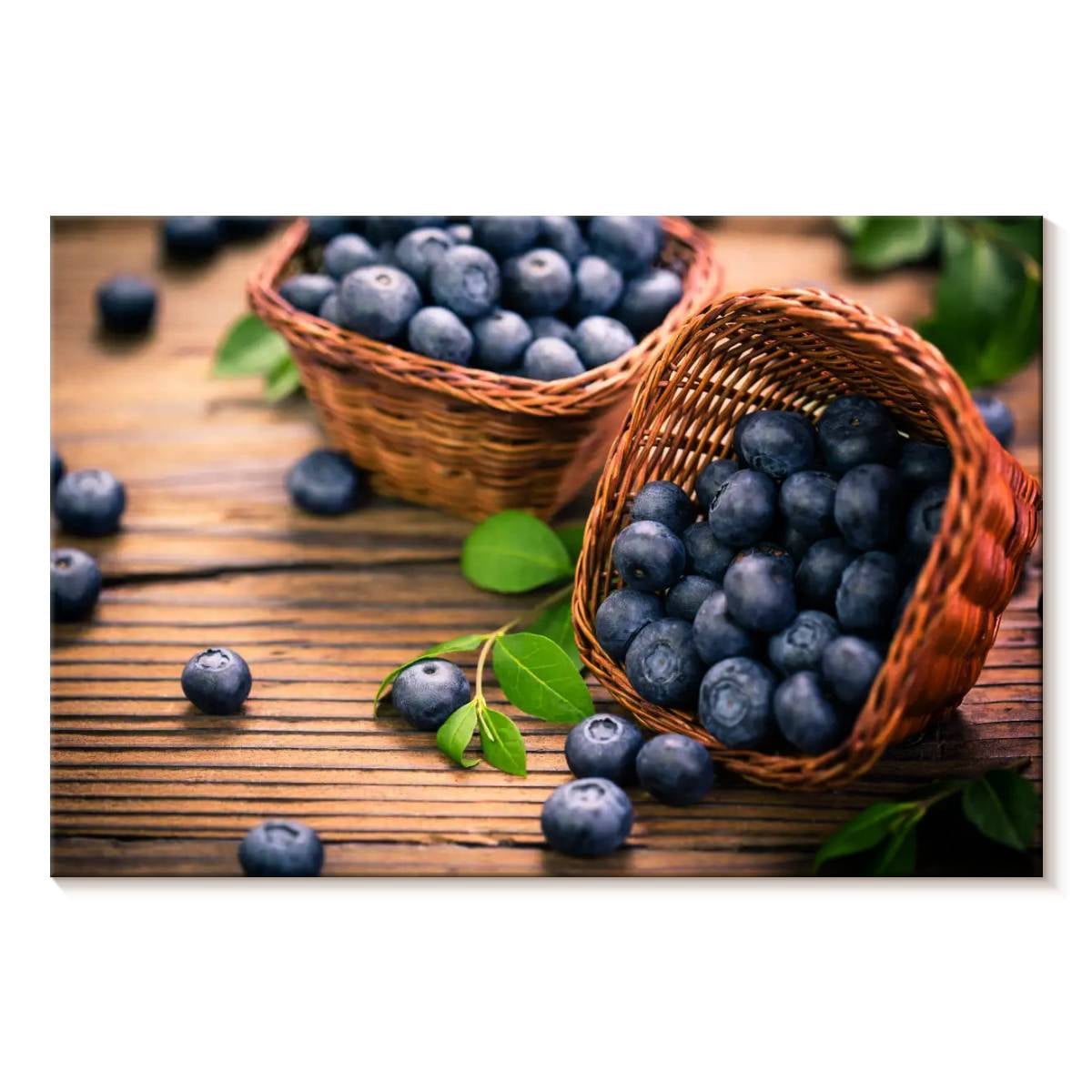 Elephant Stock Blueberries Wall Art - Horizontal Canvas Wall Art ...