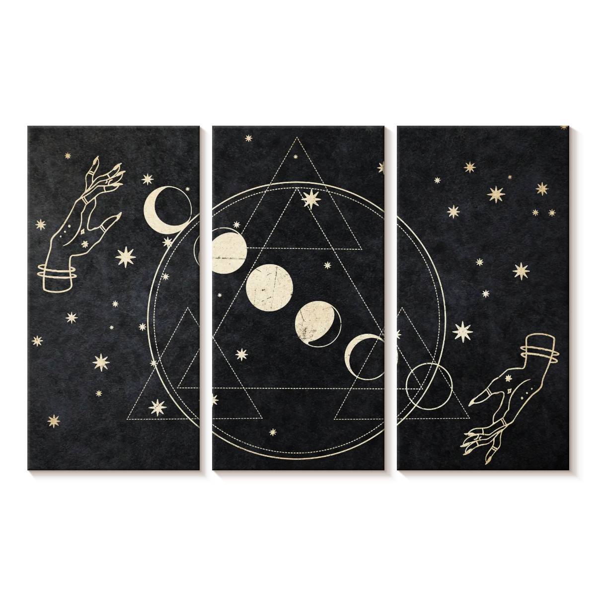 Elephant Stock Bohemian Moon Cycle Wall Art - Horizontal Multi Panel ...