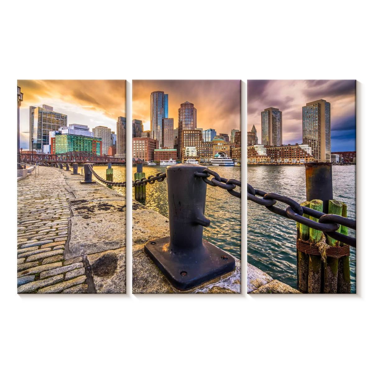 Elephant Stock Boston Massachusetts Harbor Wall Art - Horizontal Multi ...