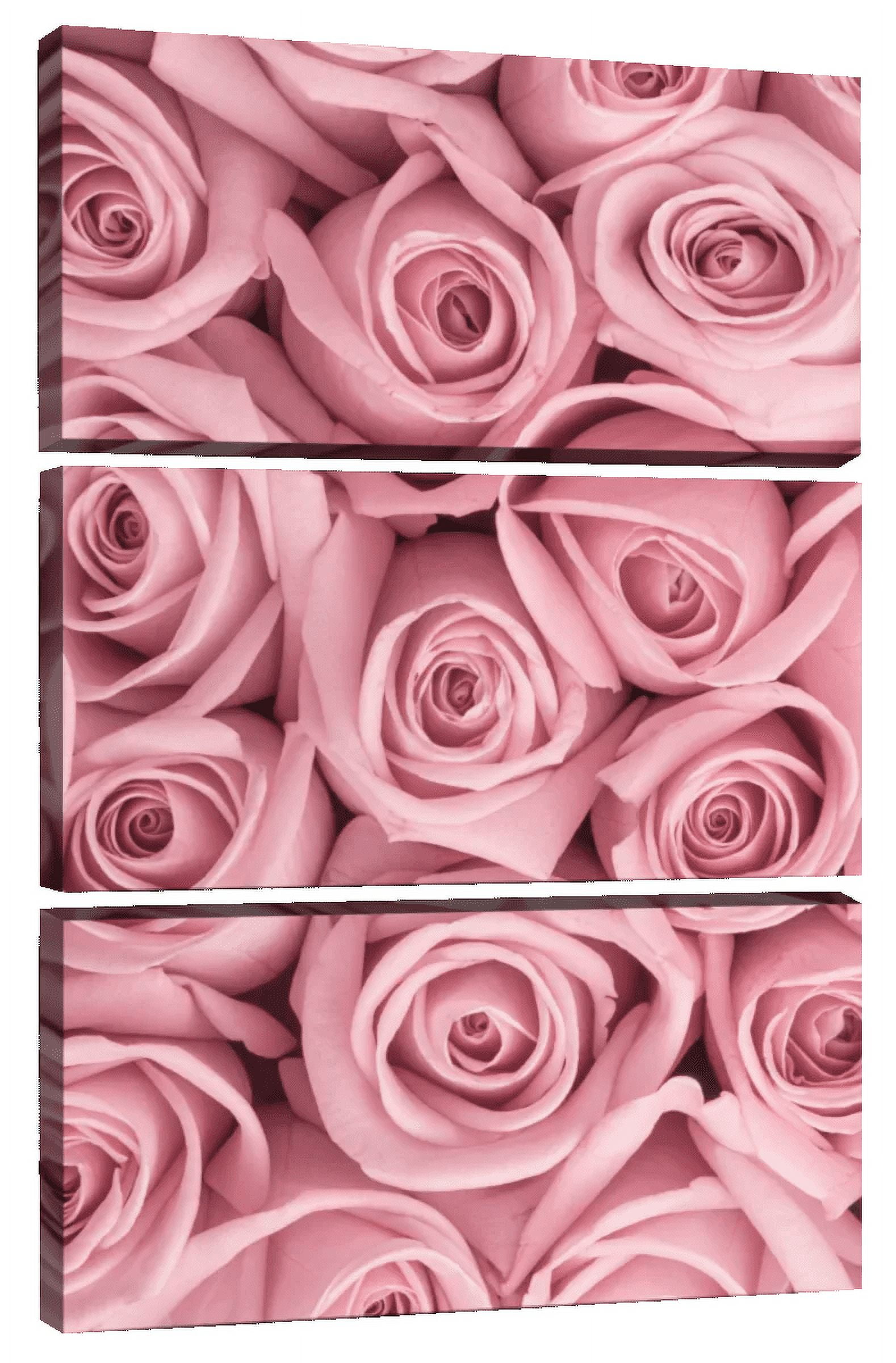 Elephant Stock Bouquet Of Pink Roses Wall Art - Vertical Multi Panel ...