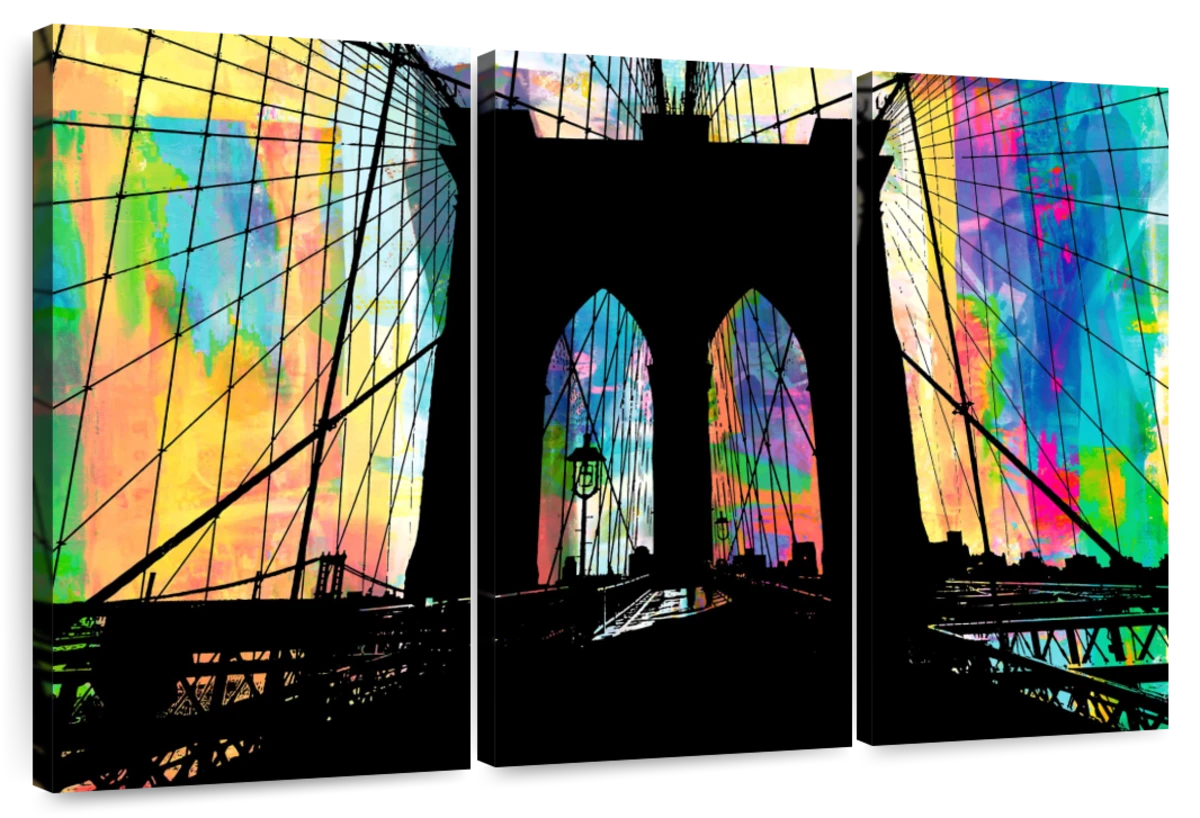 Elephant Stock Brooklyn Bridge I Wall Art - Horizontal Multi Panel ...