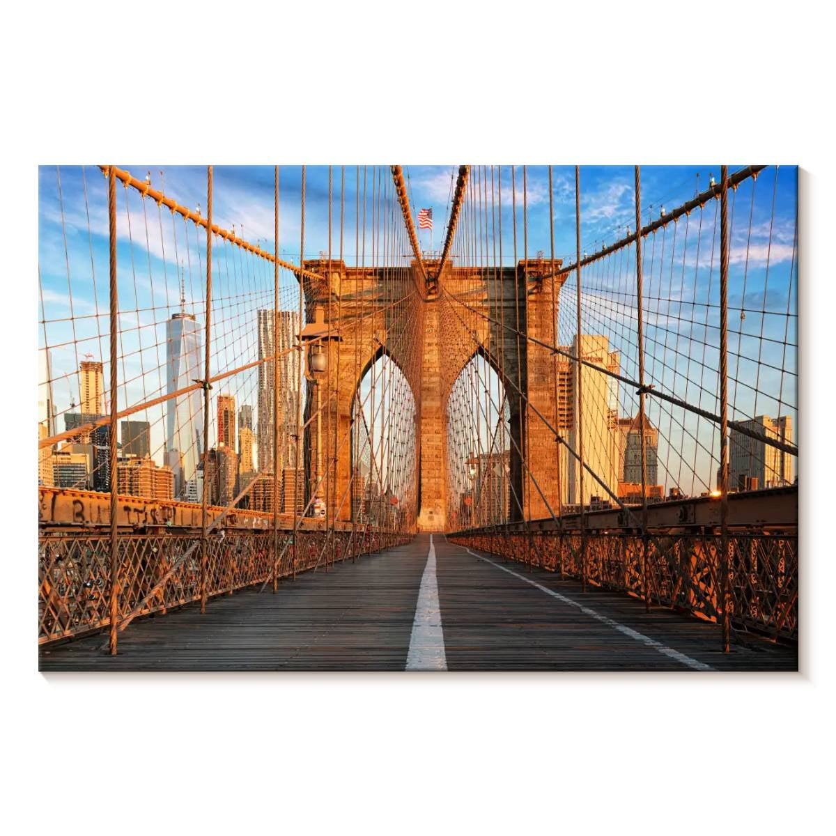 Elephant Stock Brooklyn Bridge Pedestrian Walkway Wall Art - Horizontal ...