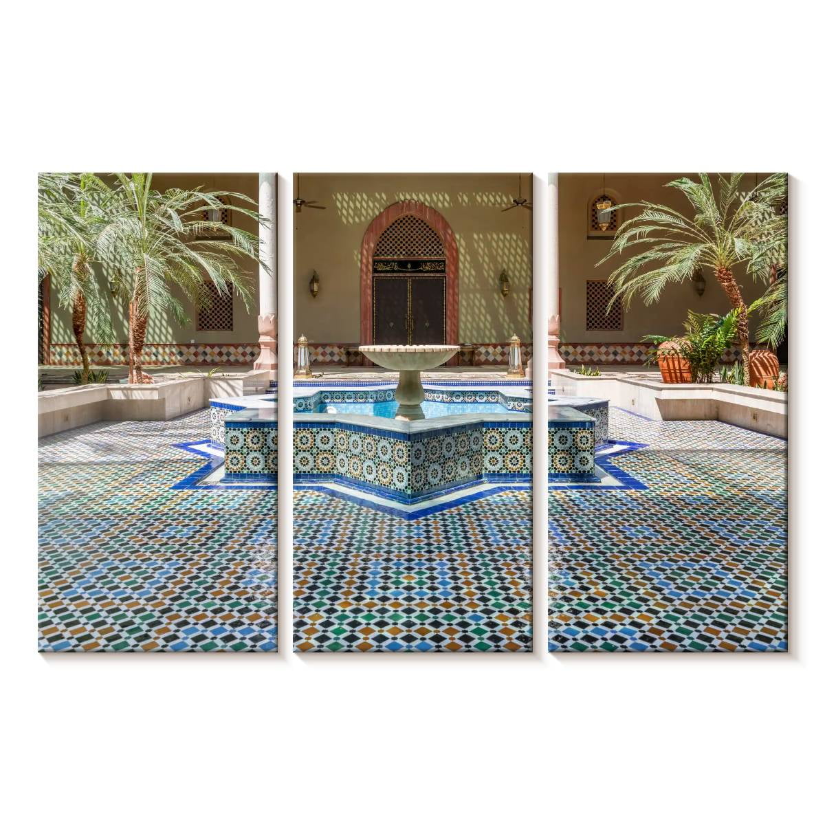 Elephant Stock Brunei Fountain Wall Art - Horizontal Multi Panel Canvas ...